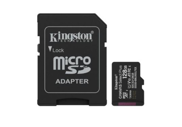 Micro SD Kingston 128GB Canvas Select Plus SDCS3/128GB + adapter