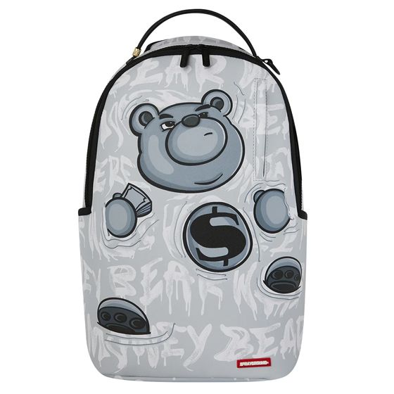 MONEY BEAR GRAFFITI FLOAT BACKPACK 'GREY'