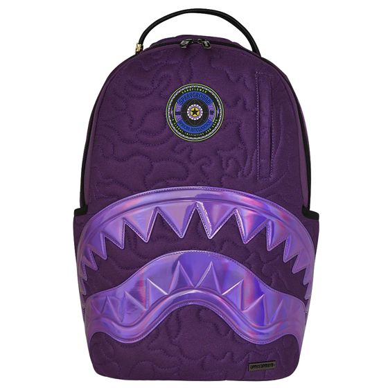 AI QUILTED IRIDESCENT BACKPACK 'PURPLE'
