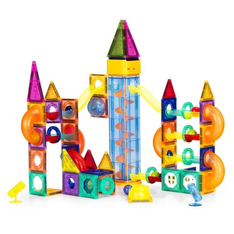 ECO TOYS Magnetni svetleći set blokova sa stazom za kuglice, 134 dela HC725862ID: EK000798043