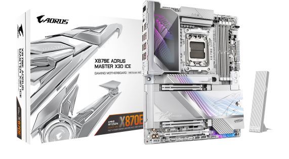 Gigabyte - AM5, X870E AORUS MASTER X3D ICE, 4x DDR5 DIMM, X3D Turbo Mode 2.0 : Incredible X3D performance unleashed by AI DDR5 OC up to 9000MT/s