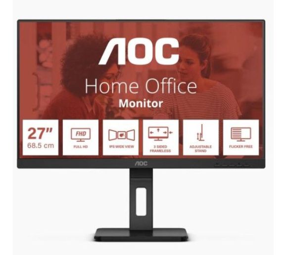 AOC - Monitor 27" AOC 27E3QAF IPS 1920x1080/75Hz/4ms/HDMI/DP/VGA