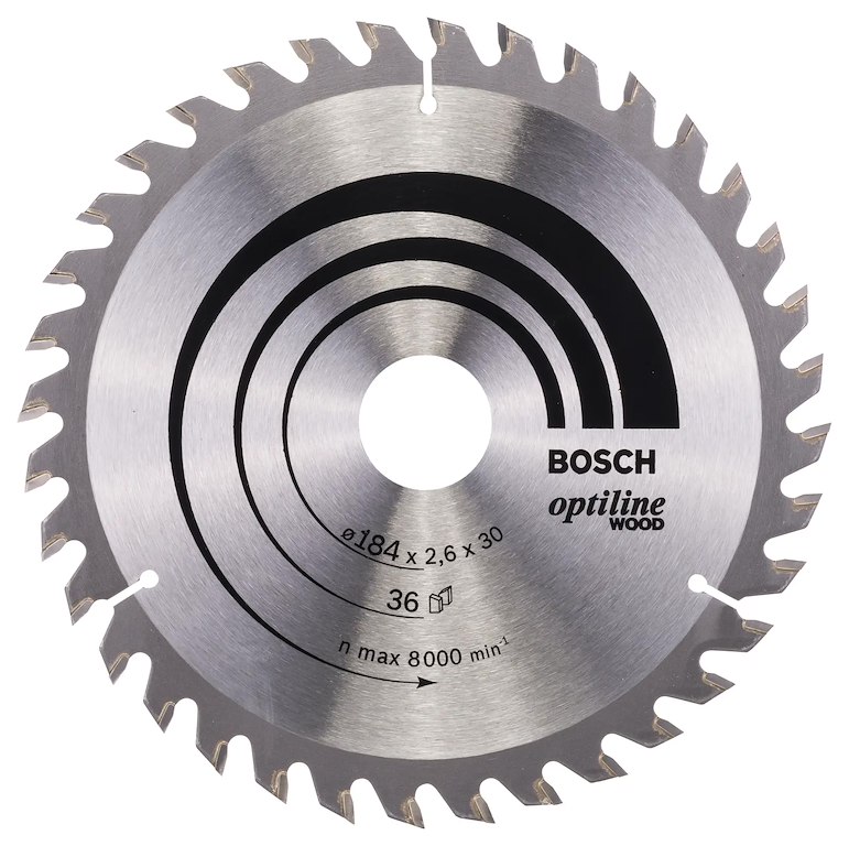 Bosch List kružne testere Optiline Wood 184 x 30 x 2,6 mm, 36 2608640611, 184 x 30 x 2,6 mm, 35