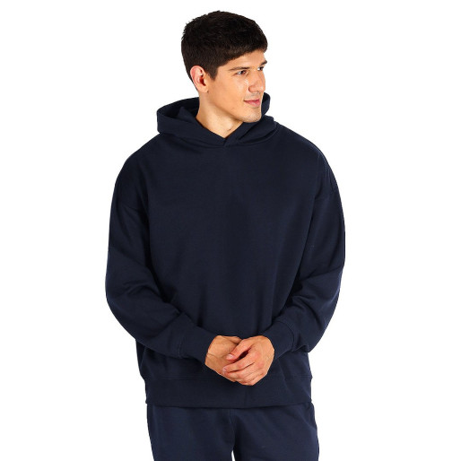 BIG HOODY, ŠIROKA DUKSERICA SA KAPULJAČOM OD ORGANSKOG PAMUKA, 300 G/M2, PLAVA