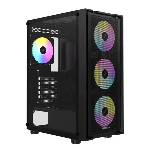 Kuciste Raidmax Vector 216 Black 4 x RGB fan/Window/650W+ 600W 80+Gold budle