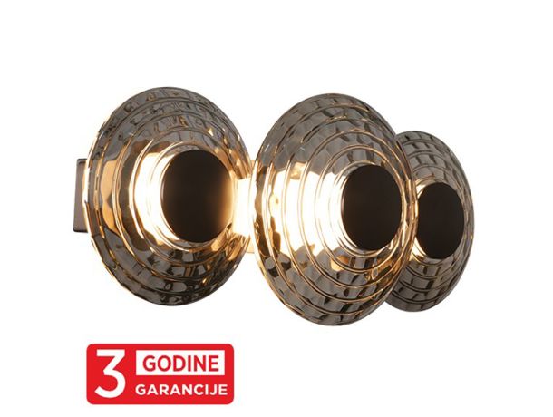 ECLIPTICA MAW9451-3 siva+smoky zidna lampa 3x6W 3000K LED 3y Mitea Lighting