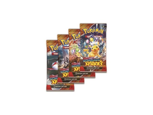 TCG karte set 3 - Pokemon, SV08, Surging Sparks, Boosters, assorted
