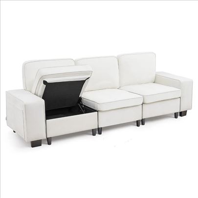 Moderan Trosed Sofa 813 x 2540 x 910 mm Beli
