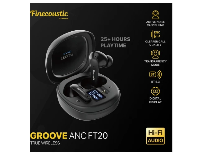 Fantech FT20 Groove ANC Bluetooth bubice crne
