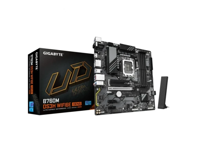 Gigabyte B760M matična ploča - DDR5, Wi-Fi 6E, HDMI, 2xDP, M.2, LGA 1700