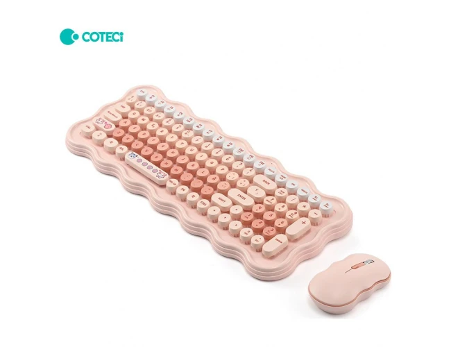Coteci 0F-056 žični set tastatura i miš roze