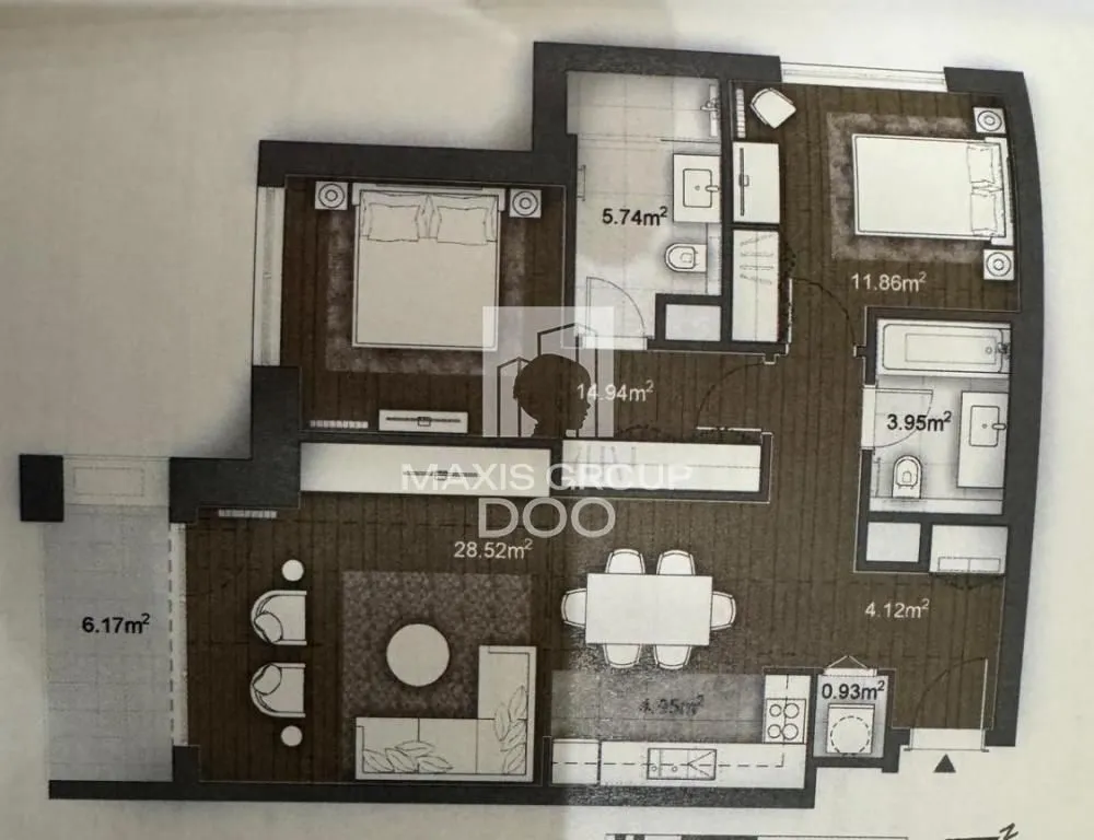 Prodaja, trosoban stan, 81m², Savski Venac, Beograd