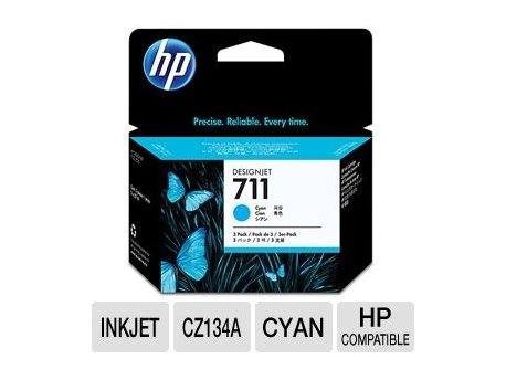 HP No.711 Cyan Designjet Ink Cartridge CZ130A