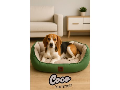 Paws & Whiskers Krevet za ljubimce Coco Summer M Green