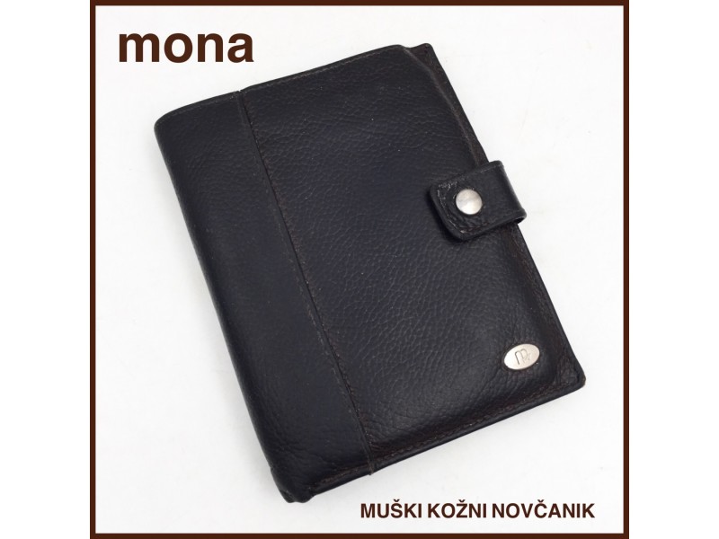 MONA - MUŠKI KOŽNI NOVČANIK SA FUTROLOM ZA KARTICE