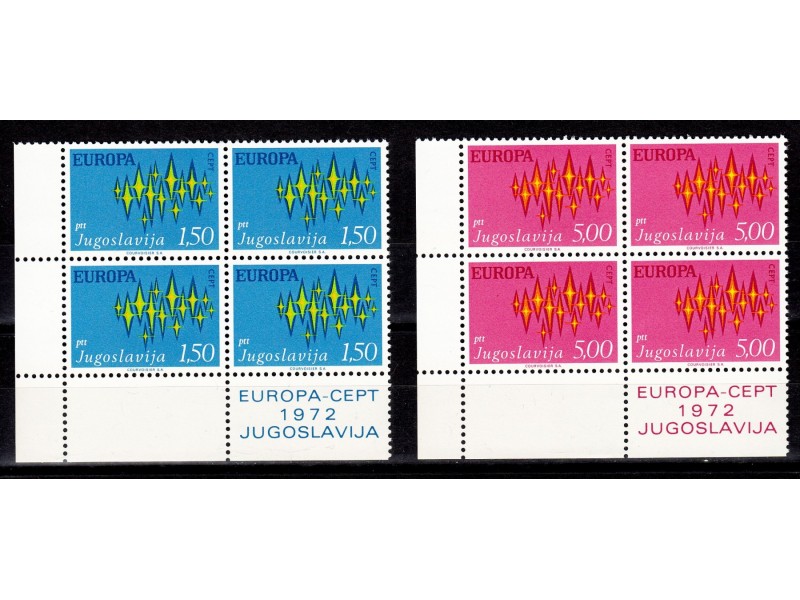 Jugoslavija 1972 Evropa CEPT četverac čisto