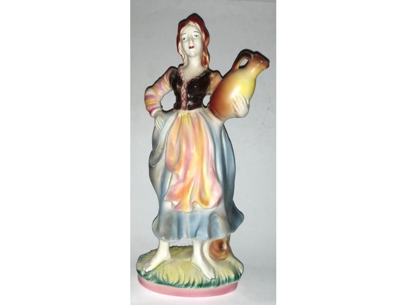 FIGURA - STARI GLAZIRANI BISKVIT PORCELAN, ZIG 39cm