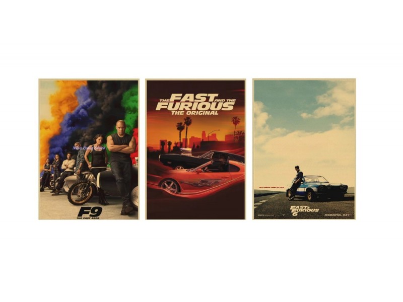 Fast & Furious posteri kraft 3x 30x21