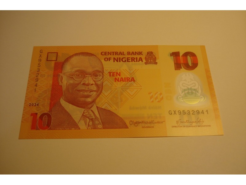 NIGERIJA - 10 NAIRA - 2024 - POLIMER