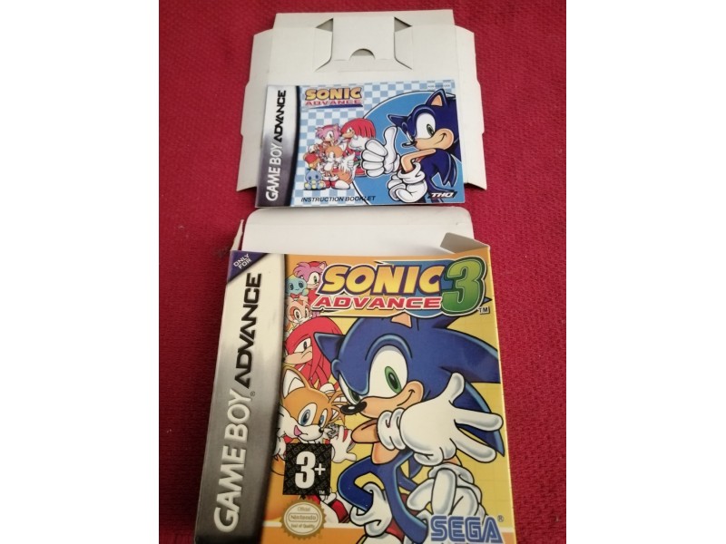 GBA Sonic 3 Advance kutija bez ketridža