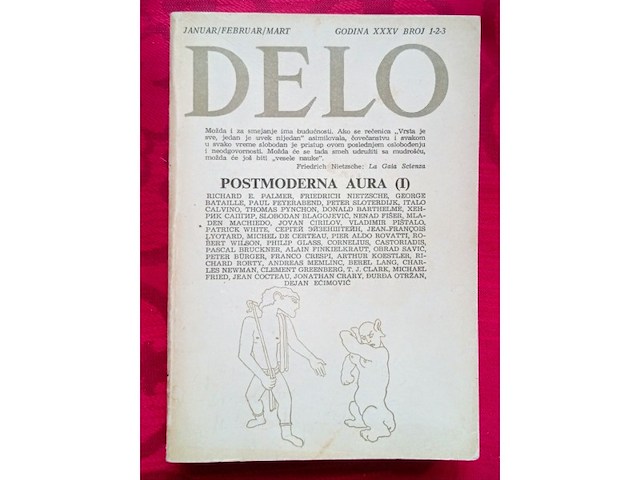Časopis Delo 1989. Postmoderna Aura I.  Broj 1-2-3