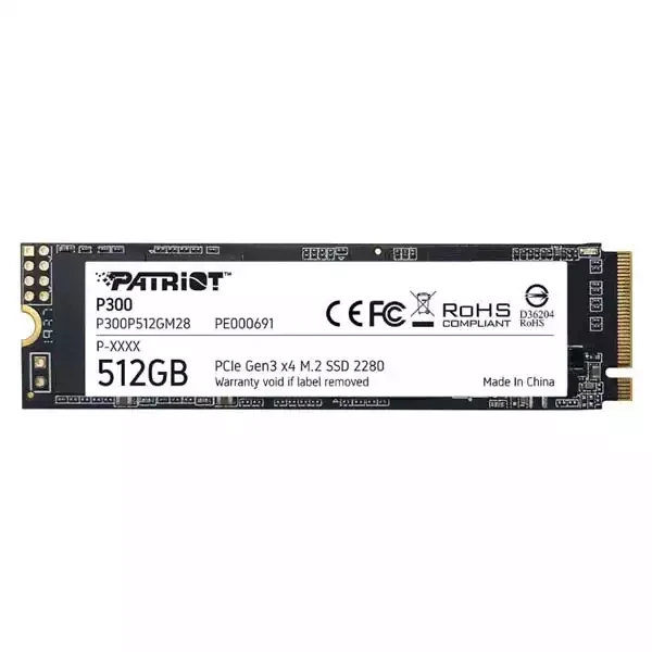 SSD M.2 NVMe 512GB Patriot P300 1700MBs 1100MBs P300P512GM28