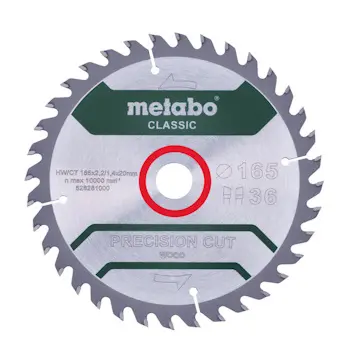 Metabo list za akumulatorske ručne cirkulare "Precision Cut Wood - Classic" 165x20mm 628281000