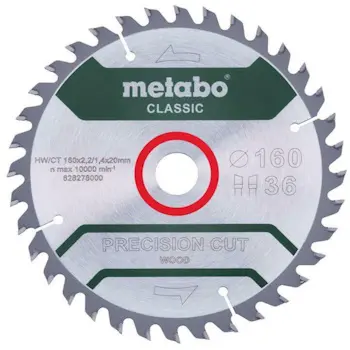 Metabo list za akumulatorske ručne cirkulare “PRECISION CUT WOOD - CLASSIC” 160x20mm 628278000