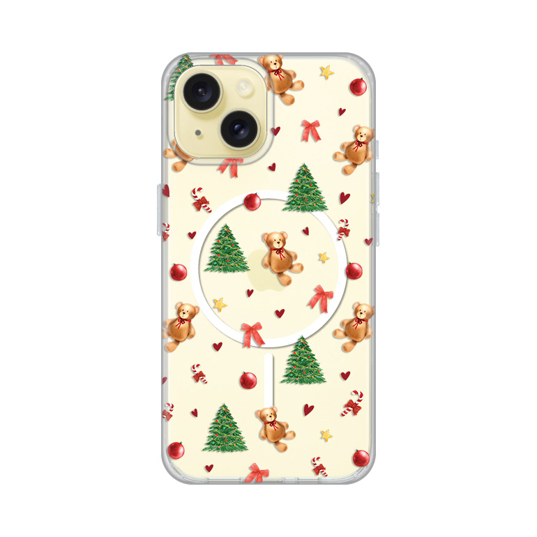 Zastitna maska (futrola) print Magsafe - iPhone 15 Merry Bear