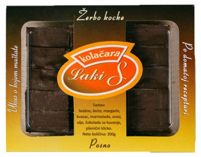 KOLAČI DOMAĆI ŽERBO KOCKE LAKI S 300G