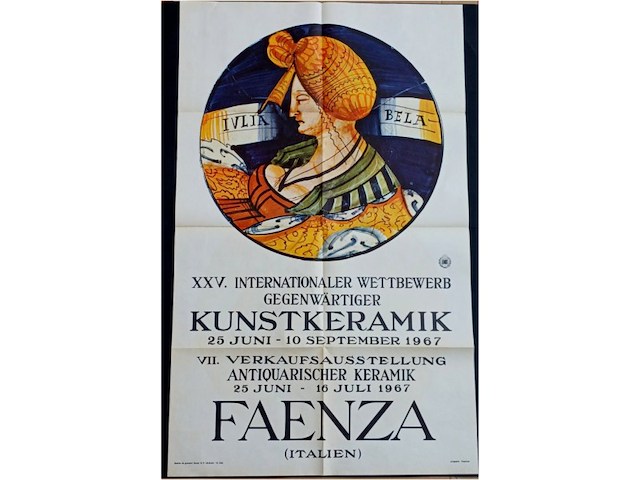 1967 faenza - takmičenje savremene umetničke keramike