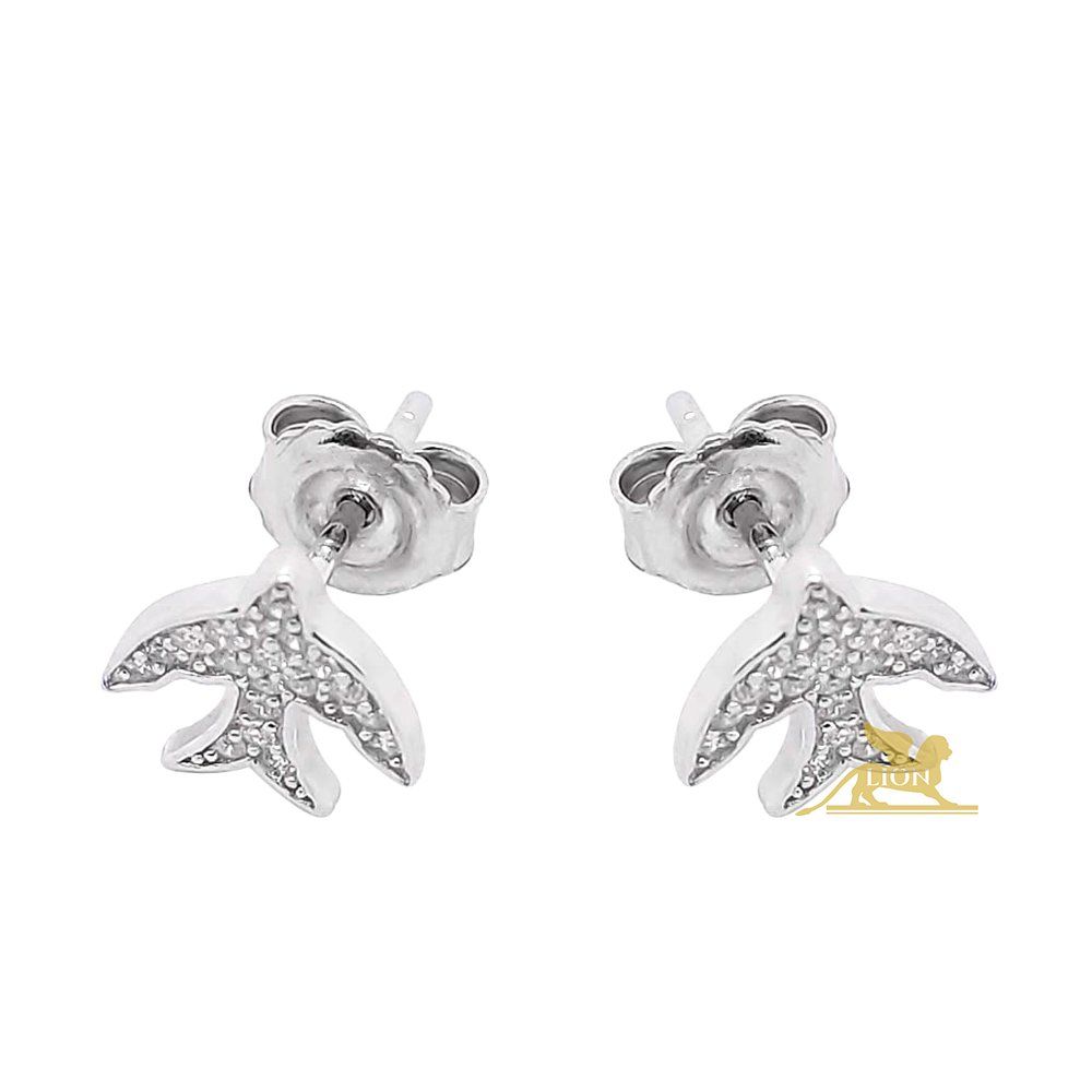 Minđuše od srebra u obliku laste u letu