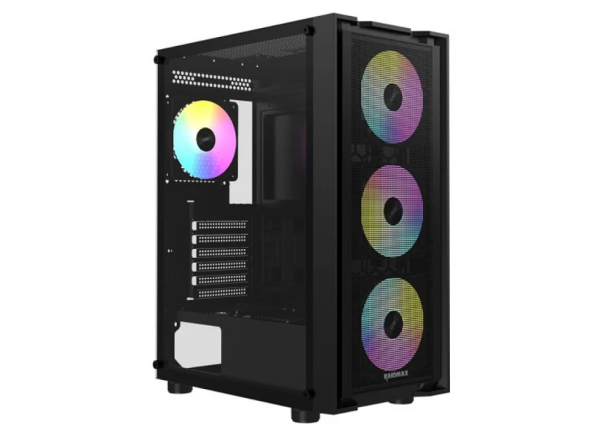 Kuciste Raidmax Vector 216 Black 4 x RGB fan/Window/650W+ 600W 80+Gold budle