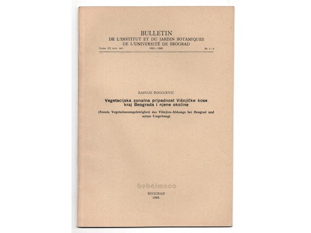 VEGETACIJSKA ZONALNA PRIPADNOST VIŠNJIČKE KOSE KRAJ...