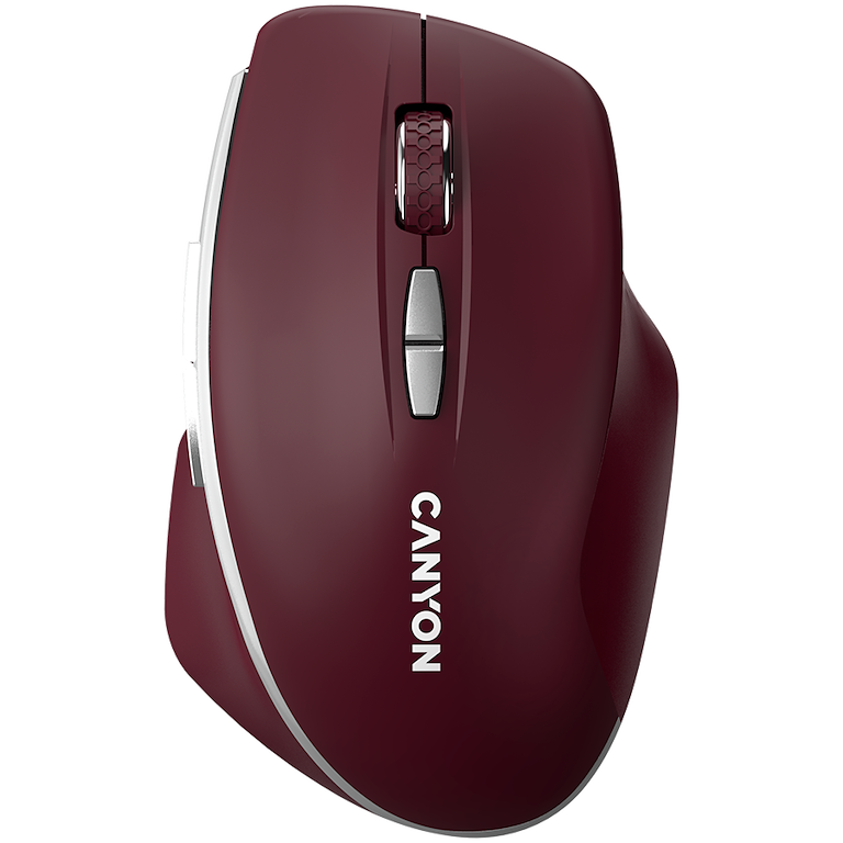 CANYON MOUSE MW-21 BLUELED 7BUTTONS WIRELESS BURGUNDY RED