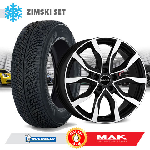 255/60 R20 SET Z MICHELIN + MAK HIG BLK POL 5/120 + TPMS