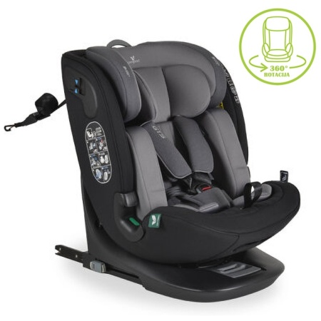 Cangaroo GTS i-Size Isofix 40-150 cm Charcoal Gray - rotaciono auto sedište