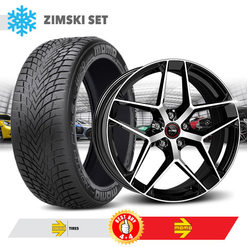 275/45 R20 SET Z MOMO + MOMO RF07 BLK POL 5/112 + TPMS