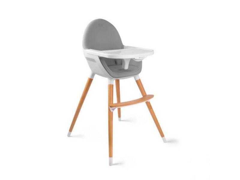 KINDERKRAFT HIGH STOLICA ZA HRANJENJE 2U1 FINI GREY