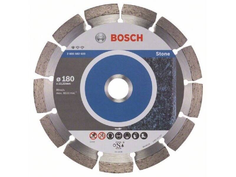 BOSCH DIJAMANTSKA REZNA PLOČA STANDARD FOR STONE 2608602600, 180 X 22,23 X 2 X 10 MM