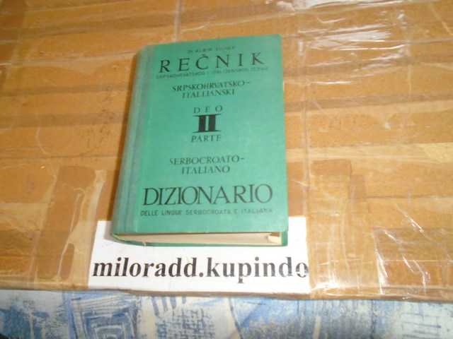 Recnik  srpskohrvatsko italijanski