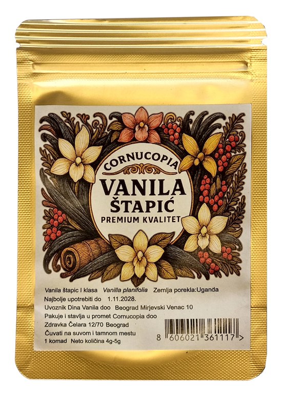 Vanila štapić Premium kvalitet 1 kom 5 g Cornucopia