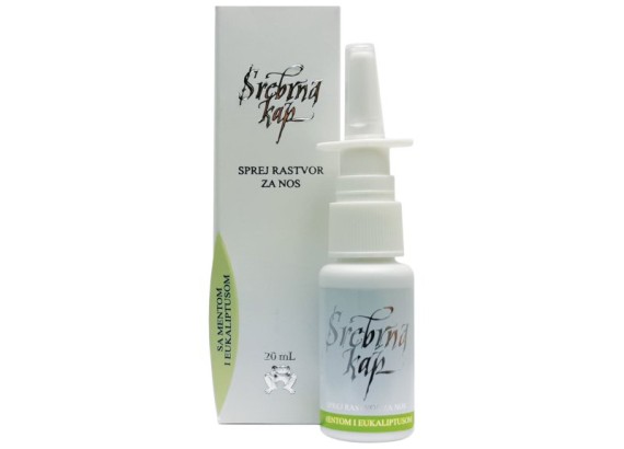 SREBRNA KAP - MENTA I EUKALIPTUS SPREJ RASTVOR ZA NOS 20 ML