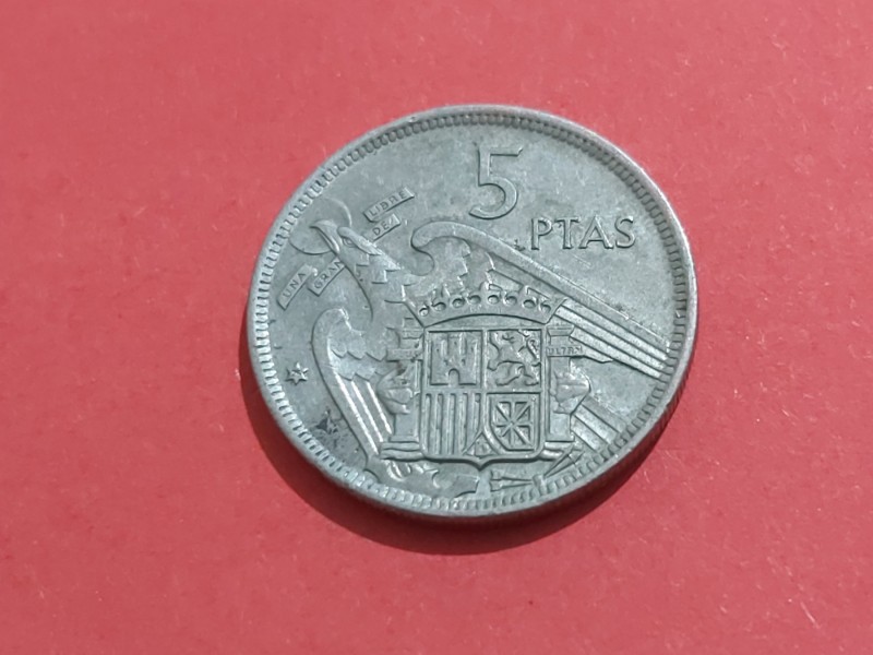 Španija - 5 pesetas 1957 god