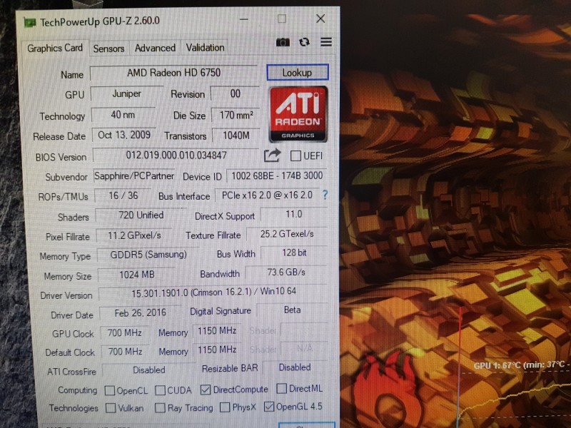 graficka AMD RADEON HD6750