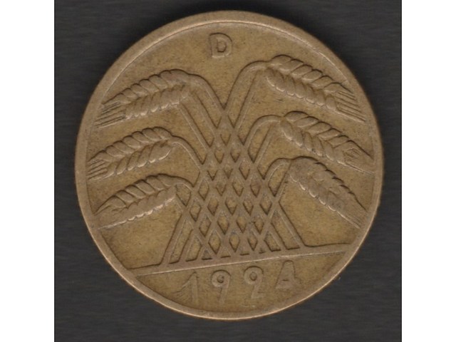 10 Reichspfennig - 1924 D - Nemačka