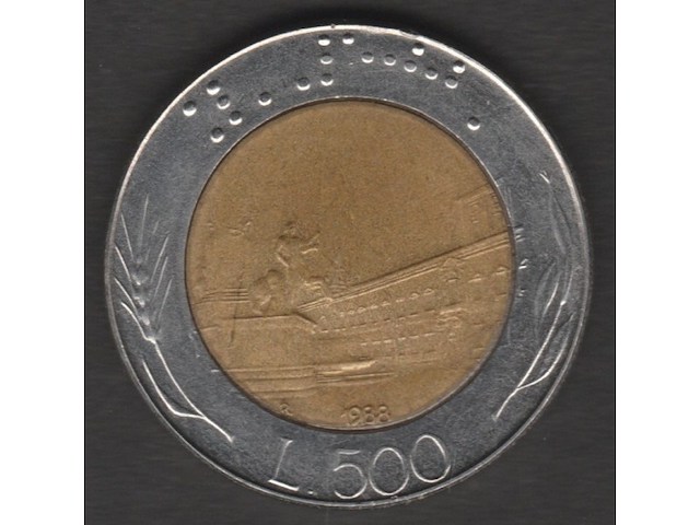 500 Lire, Lira - 1988 - Italy, Italija
