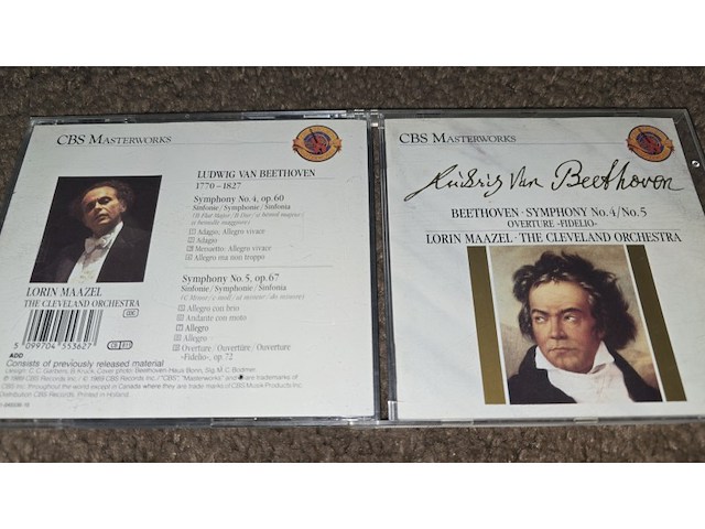 Beethoven, Symphonies No. 4 / No  5 , ORIGINAL