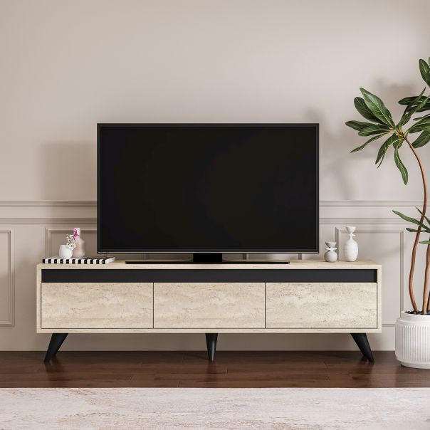HANAH HOME TV komoda Century, krem/antracit