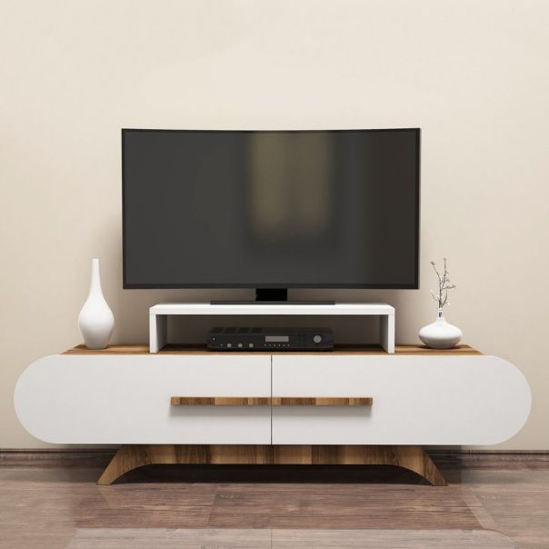 HANAH HOME TV komoda Rose, braon/bela